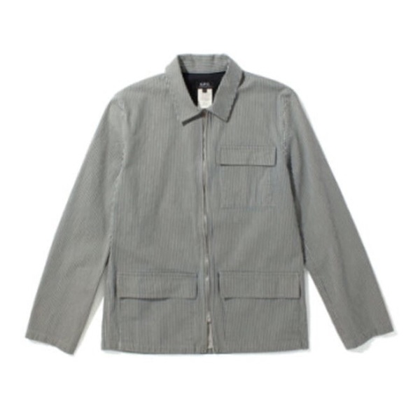 A.P.C. | Jackets & Coats | Apc Striped Chore Jacket | Poshmark